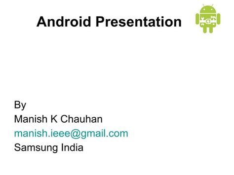 Android Internship Report Presentation Pptx