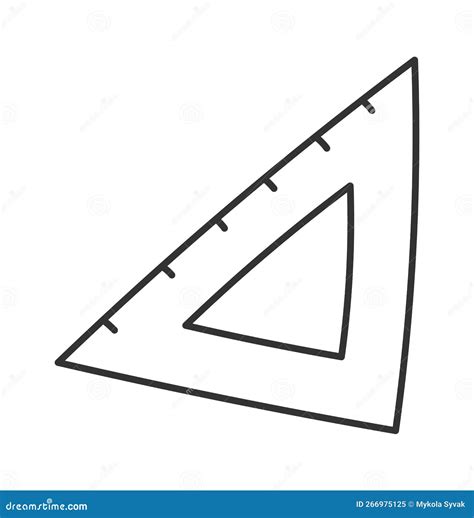 Protractor Flat Icon Math Ruler Element Stock Vector Illustration Of