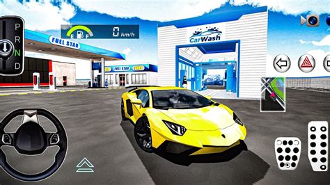 Lamborghini Gallardo In Car Washing Center 3dd Driving Class Car