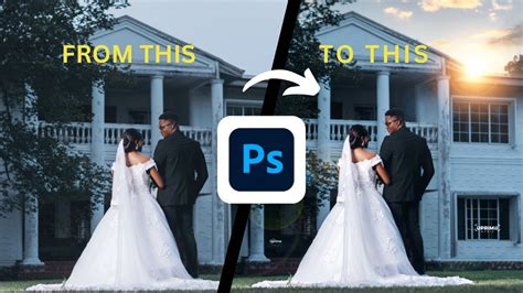How To Add Realistic Sky And Blend Into An Image In Photoshop Youtube
