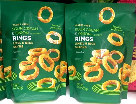 Trader Joe S Sour Cream Onion Rings Lentil Rice Snacks Packs Oz Walmart Com