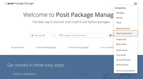 setting your distribution for r binary packages posit package manager