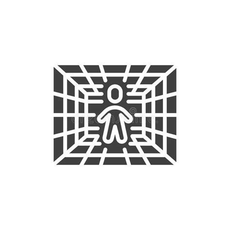 Person In A Simulated Environment Vector Icon Stock Illustration Illustration Of Single World