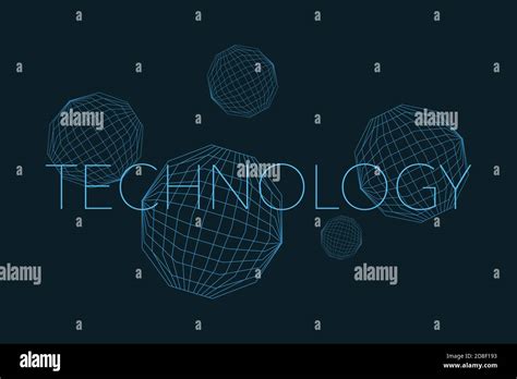 Modern Graphic Design Of A Word Technology With Repeated Lines Forming Playful Decagon Shapes