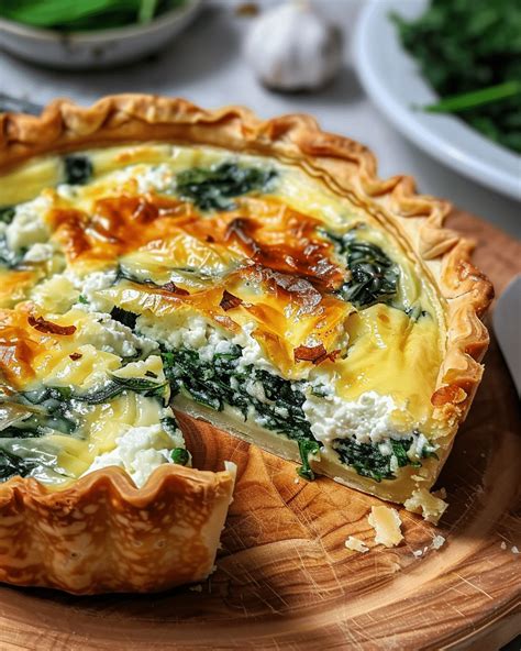 Spinach And Feta Stuffed Phyllo Tart Saras Plate