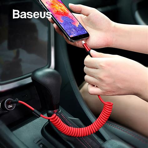 Baseus Spring USB Type C Cable Idea For Car Styling Storage Flexible A Charging Cable USB C For