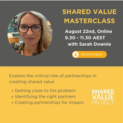 Shared Value Project On Linkedin Shared Value Masterclass Innovation And Partnerships Join Us