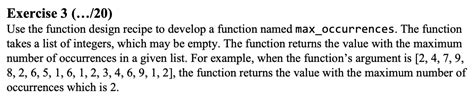 solved exercise 3 20 use the function design recipe to