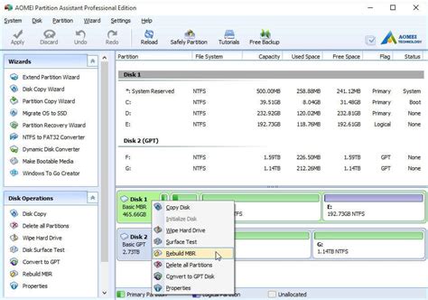 Logiciel De Conversion De Disque MBR GPT AOMEI Partition Assistant