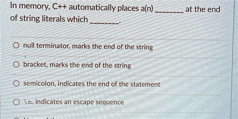 solved in memory c automatically places a n at the end of string