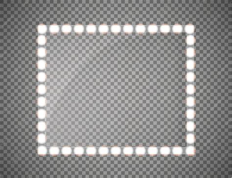 Premium Vector Rectangle Frame With Light Effects