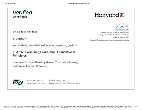 Aravind Pyli On Linkedin Successfully Completed And Received A Passing Grade Inlead1x Exercising
