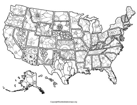 Us Coloring Map United States Coloring Map Usa