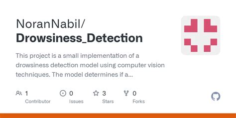 Github Norannabil Drowsiness Detection This Project Is A Small Implementation Of A Drowsiness