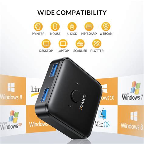 Selector De Interruptor Usb 3 0 Interruptor Usb Idsonix 1 En 2 Salidas