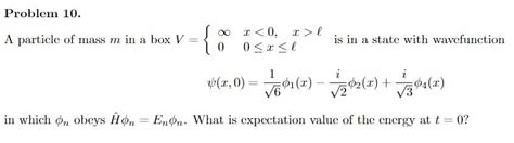Solved Problem A Particle Of Mass M In A Box Chegg Com