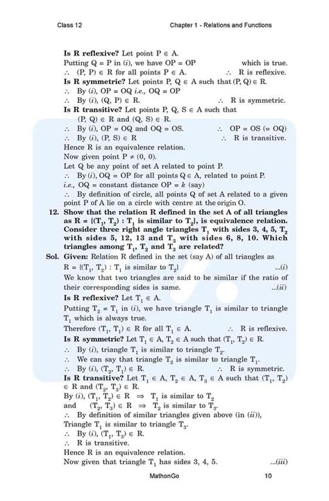 Ncert Solutions For Class 12 Maths Chapter 1 Relations And Functions Mathongo