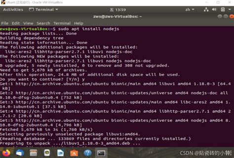 ubuntu安装node js（亲测，最新，详细） 乌班图虚拟机解压安装node csdn博客