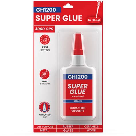 Getuscart 1 Oz 23 Grams 3000 Cps Super Glue All Purpose With Anti Clog Cap Ca Glue