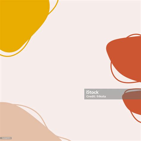 가을 추상적 인 유기 물결 모양 배경 손으로 그린 가을 색상 수평 배너 소셜 미디어 게시물 홍보 배너 및 광고 정사각형 배너 벡터 일러스트 레이 션 평면 디자인 배경 주제에