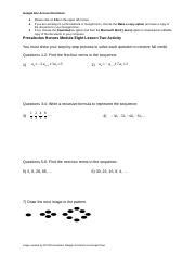 Precalculus Honors Module Eight Lesson Two Activity Docx Google Doc Access Directions Please