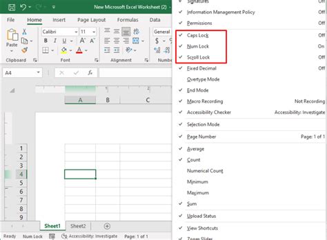 How To Use And Customise The Status Bar In Microsoft Excel