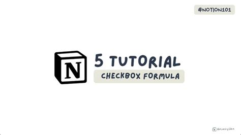 01 5 Tutorial Notion Checkbox Formula Bahasa Youtube