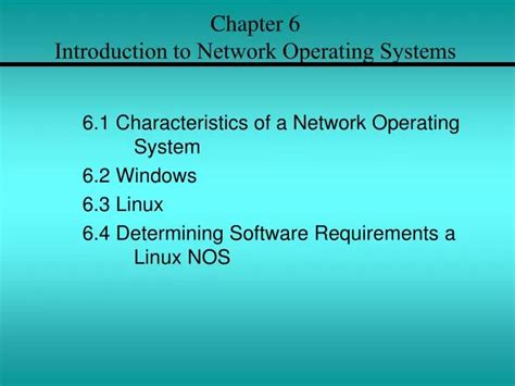 Ppt Choosing And Understanding Network Operating Systems A