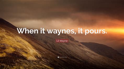 Lil Wayne Quote “when It Waynes It Pours ”