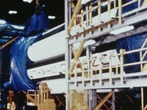 Saturn Components Assembly 1960s Stock Video Clip K0060956