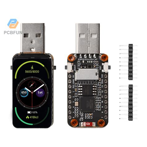 pcbfun esp32 s3 1 47 inch lcd display wifi bluetooth development board