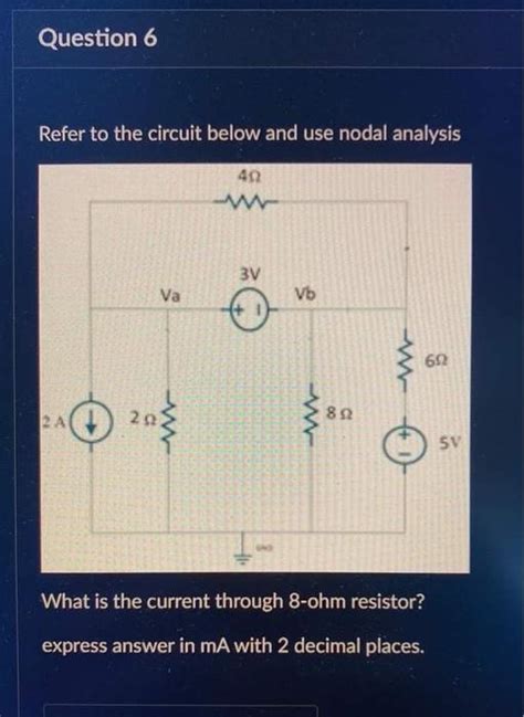 Solved Refer To The Circuit Below And Use Nodal Analysis Chegg