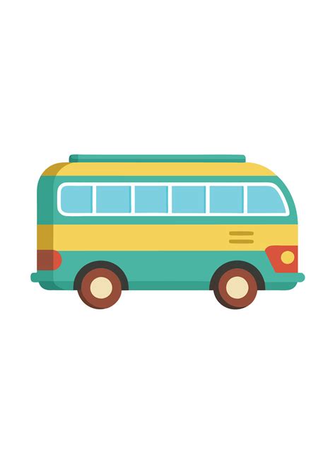 Art Of Bus On White Background Vector Art At Vecteezy