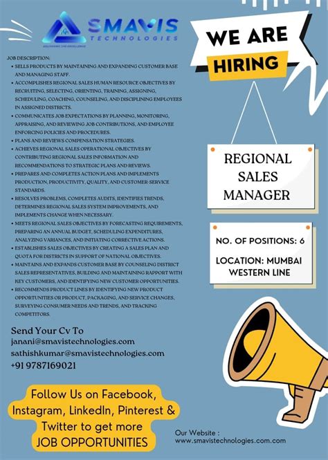 Sathish Kumar R On Linkedin Hi Connections 😊 We Are Hiring 📢 Role Regional Sales