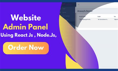 Build Custom Website Admin Portal Panel Dashboard On React By Ebruyunusoglu Fiverr