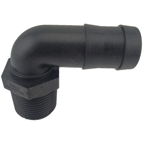 Polypropylene 90 Degree Npt Male Hose Barb Elbow Echuca Valves Pty Ltd