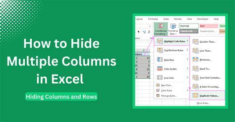 Excel Vba To Hide Columns Data Science Workbench