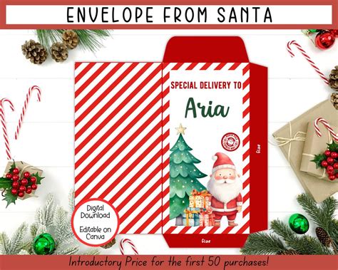 Editable Santa Envelope Template Letter From Santa Envelope Letter To