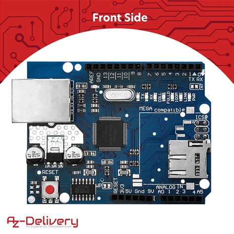 Azdelivery 3 X W5100 Ethernet Shield Breakout Board Compatible With Arduino Including E Book