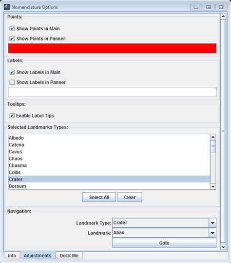 Nomenclature Layer Jmars Java Mission Planning And Analysis For