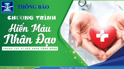 THÔNG BÁO Về việc tổ chức hiến máu nhân đạo tại Trường Cao đẳng GTVT