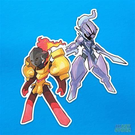 Pokemon Scarlet And Violet Ceruledge And Armorouge Vinyl Etsy Australia
