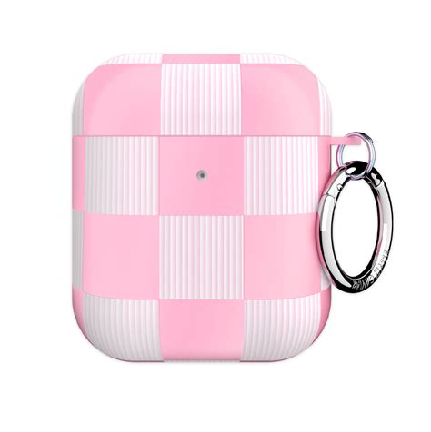Pink Vibe Checkered Airpod Case