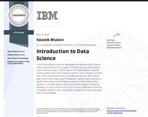 Swastik Bhalani On Linkedin Datascience Certification Dataanalysis