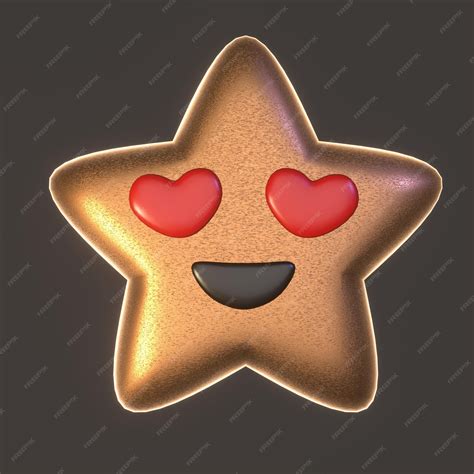 Premium Photo Gold Stars With Smile Type Face Render Bright 3d Emoji