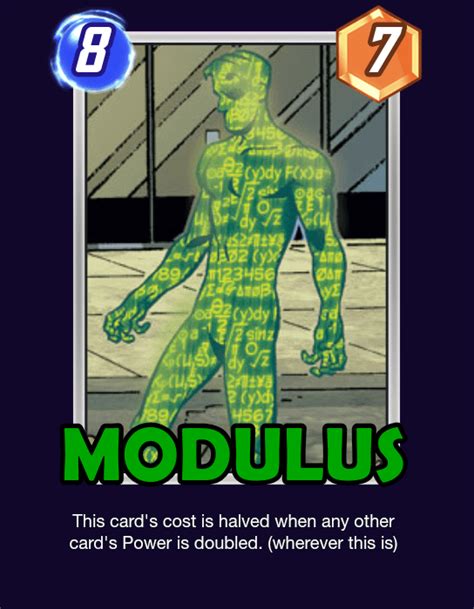 modulus 8 cost doubling synergy r custommarvelsnap