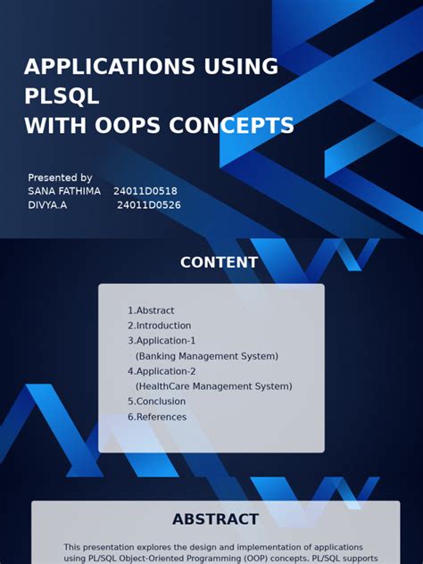 Applications Using Plsql With Oops Concepts Pdf Object Oriented