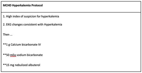 Paramedic Treatment Options For Hyperkalemia Emergencies