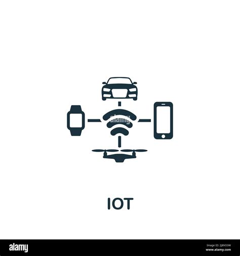 Iot Icon Monochrome Simple Industry 4 0 Icon For Templates Web Design