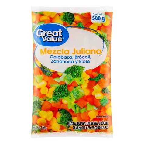 Mezcla Juliana Great Value Congelados 500 G Walmart En Línea